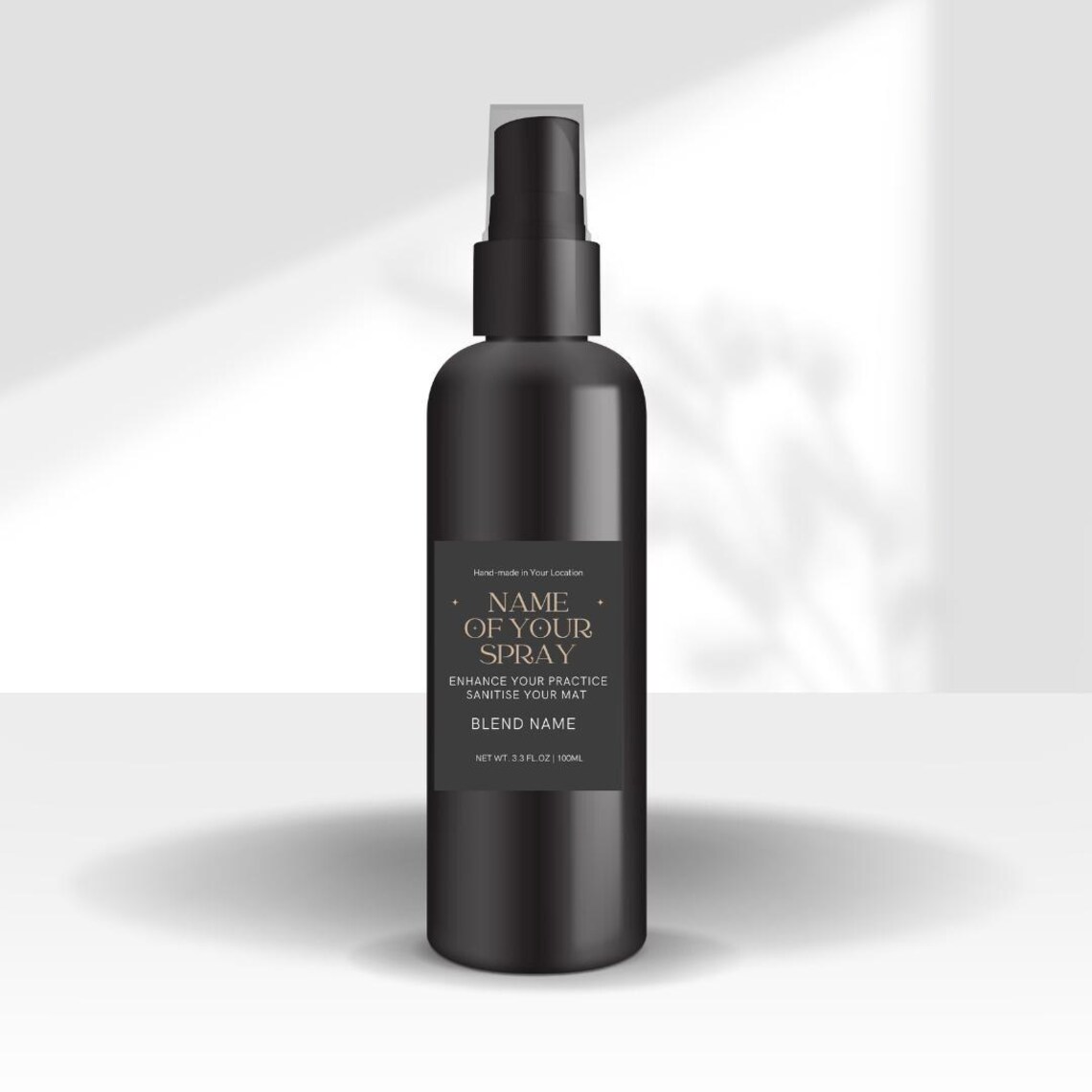 Editable Spray Bottle Label Template 5" X 2.5" | Canva Printable for ...