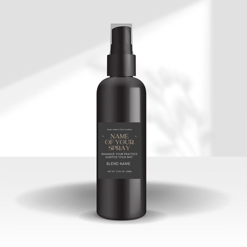 Editable Spray Bottle Label Template 5" X 2.5" | Canva Printable for ...