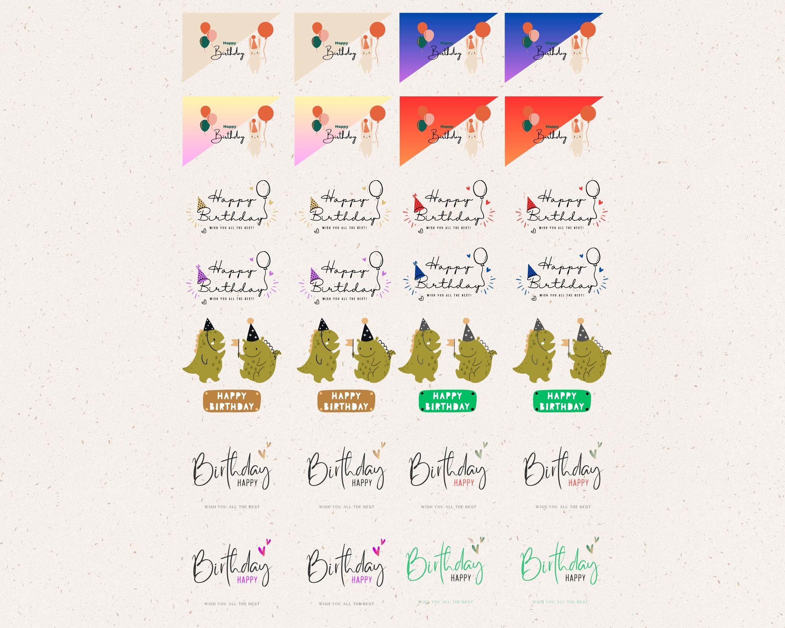 Happy Birthday / Stickers / Printable Planner / Planner - Etsy