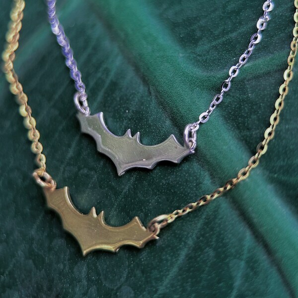 Bat Necklace - Etsy