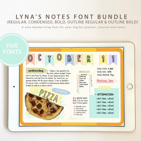 Goodnotes Handwriting Fonts Bundle - Etsy
