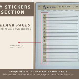 Color Note Stickers for Remarkable Paper Pro and Move: Letters, Banners ...