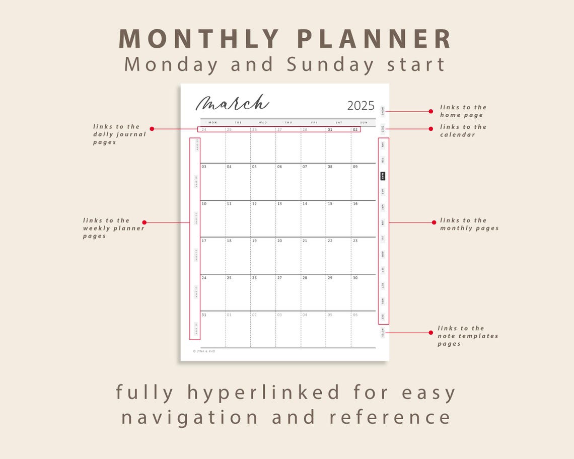Supernote 2025 Daily Journal Digital Template, Portrait Mode for Large ...