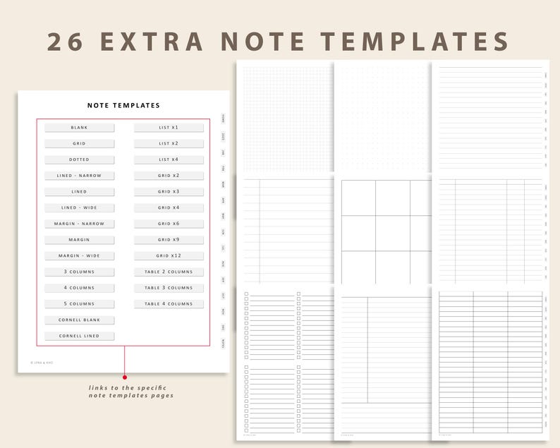 Supernote 2025 Daily Journal Digital Template, Portrait Mode for Large ...