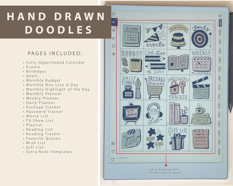 2026 PLAN C Planner for Remarkable Paper Pro: Grid Weekly and Daily ...