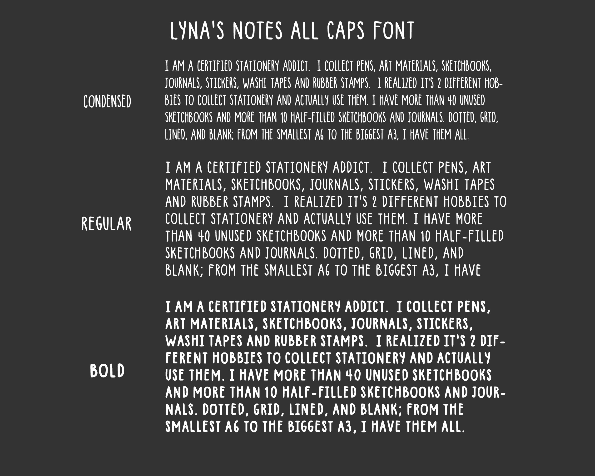 Capital Letters Only Handwritten Font Bundle for Note Taking - Etsy