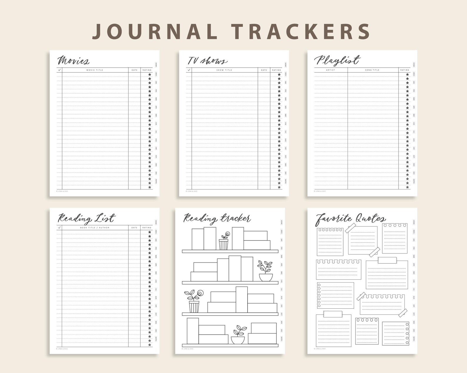 Supernote 2025 Daily Journal Digital Template, Portrait Mode for Large ...