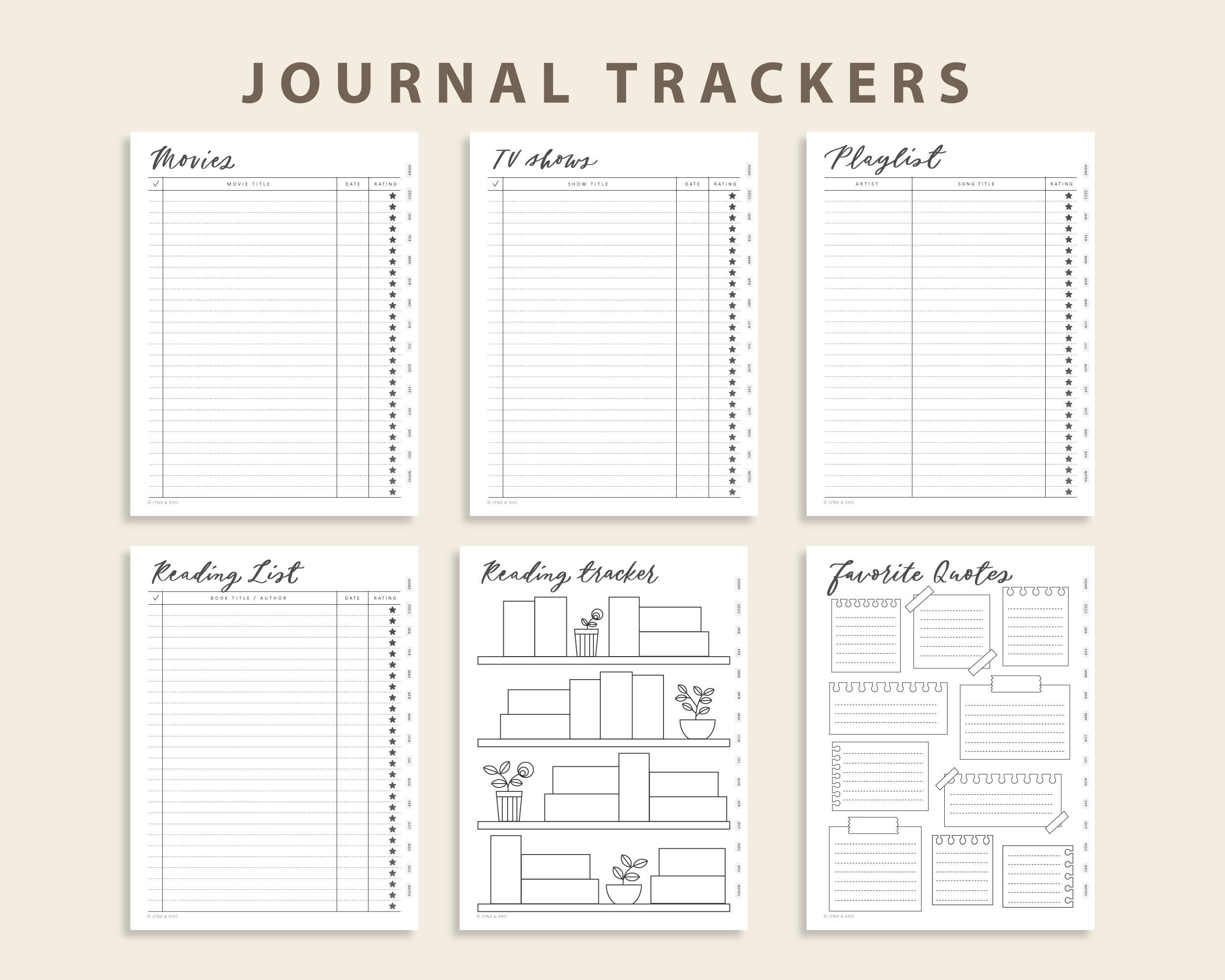 Supernote 2025 Daily Journal Digital Template, Portrait Mode for Large ...