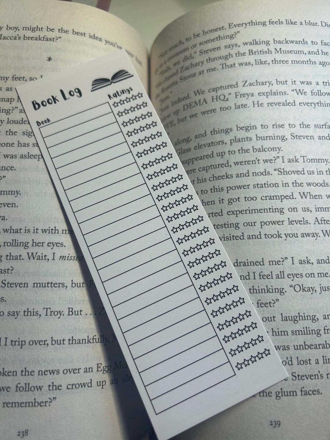 My Book Log Bookmark SECONDS Tracker Bookmark Book Ratings Book Tracker ...