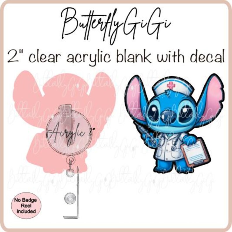 Nurse Blue Alien Acrylic Blank and Decal I Badge Reel Supply - Etsy