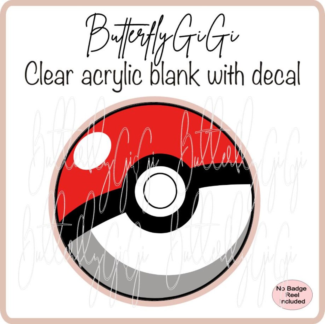 P Ball Acrylic Blank and Decal I Badge Reel Supply - Etsy