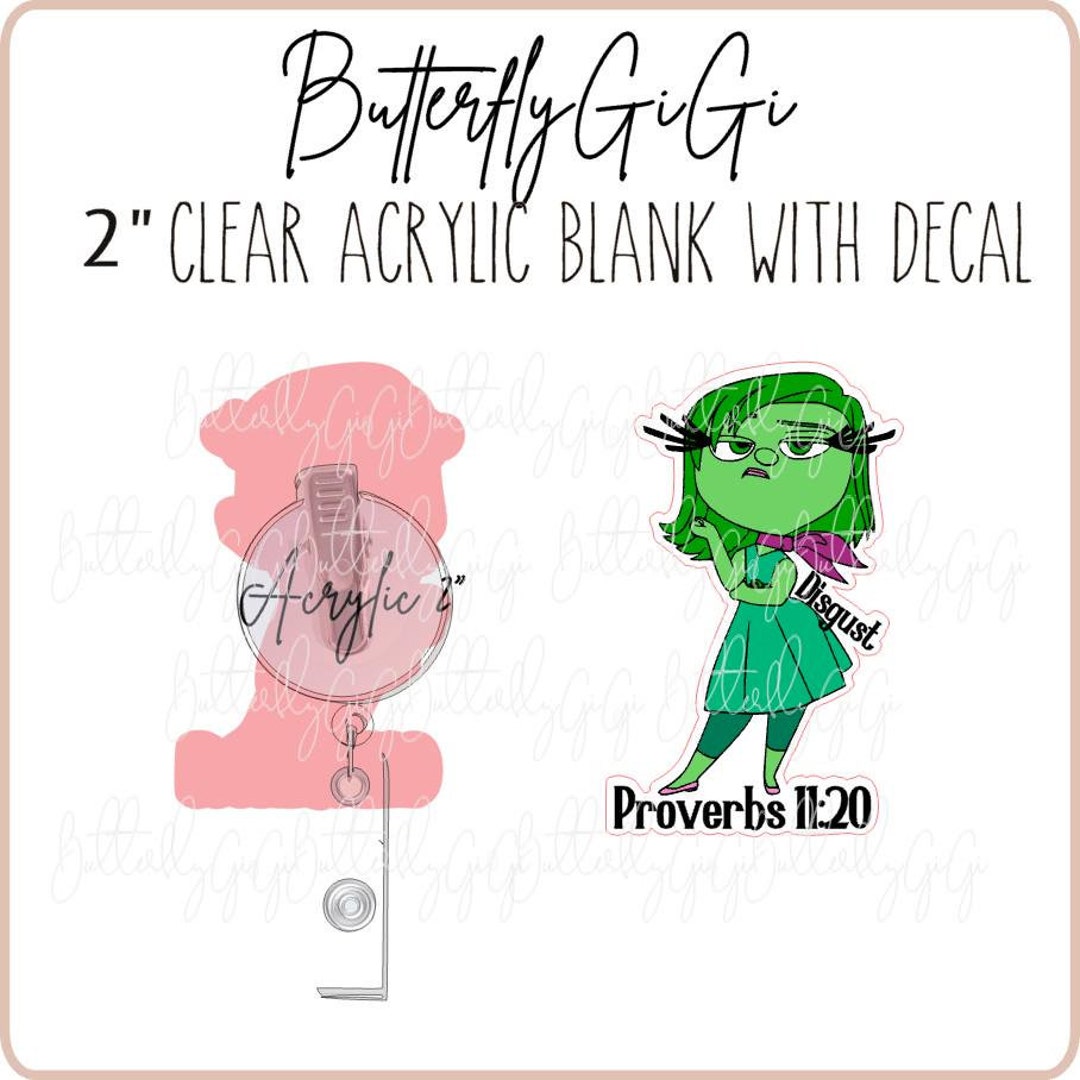 Disgust Scripture Acrylic Blank and Decal I Badge Reel Supplies - Etsy