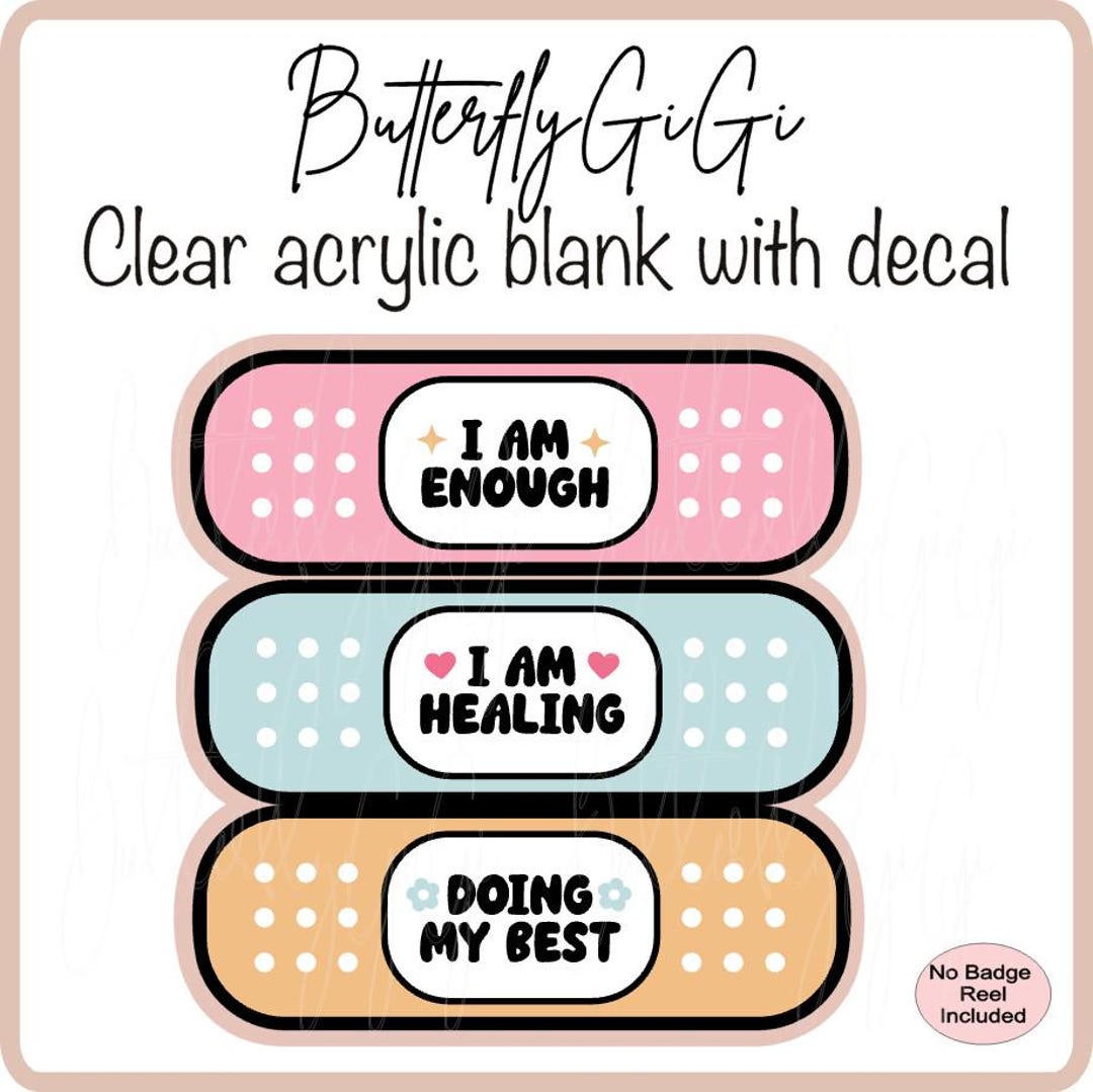 I Am Acrylic Blank and Decal I Badge Reel Supply - Etsy