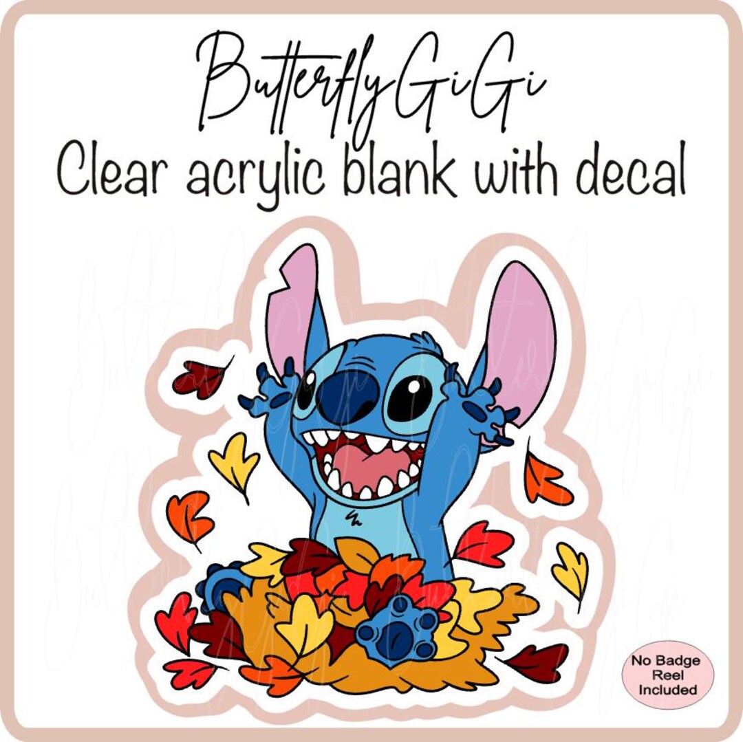 Blue Alien Autumn Acrylic Blank and Decal I Badge Reel Supply - Etsy