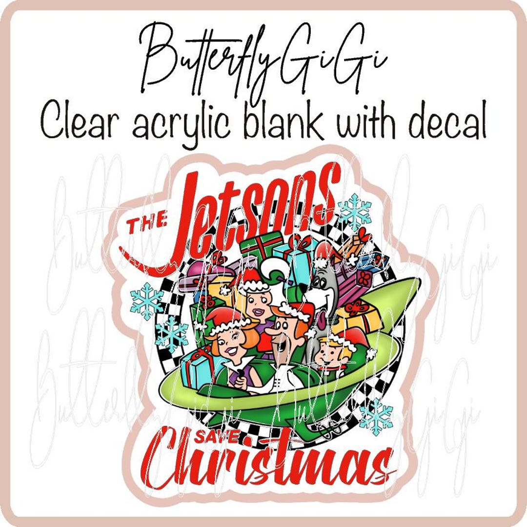 Jetson Christmas Acrylic Blank and Decal I Badge Reel Supply - Etsy