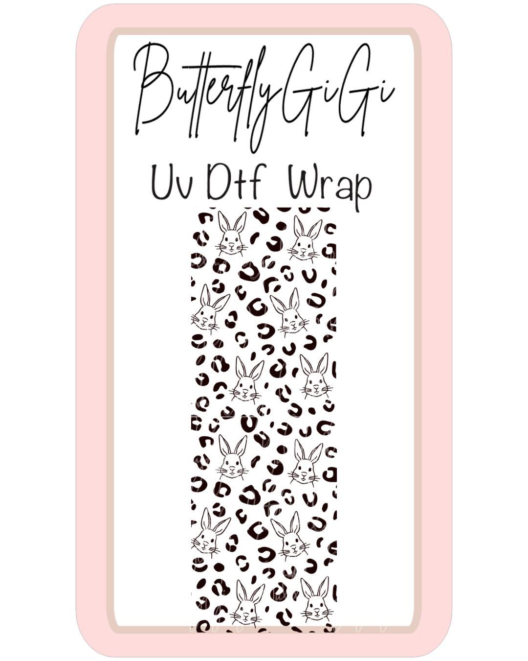 BW Leopard Bunny UV Dtf Wrap I Pen Wrap I Bookmark - Etsy