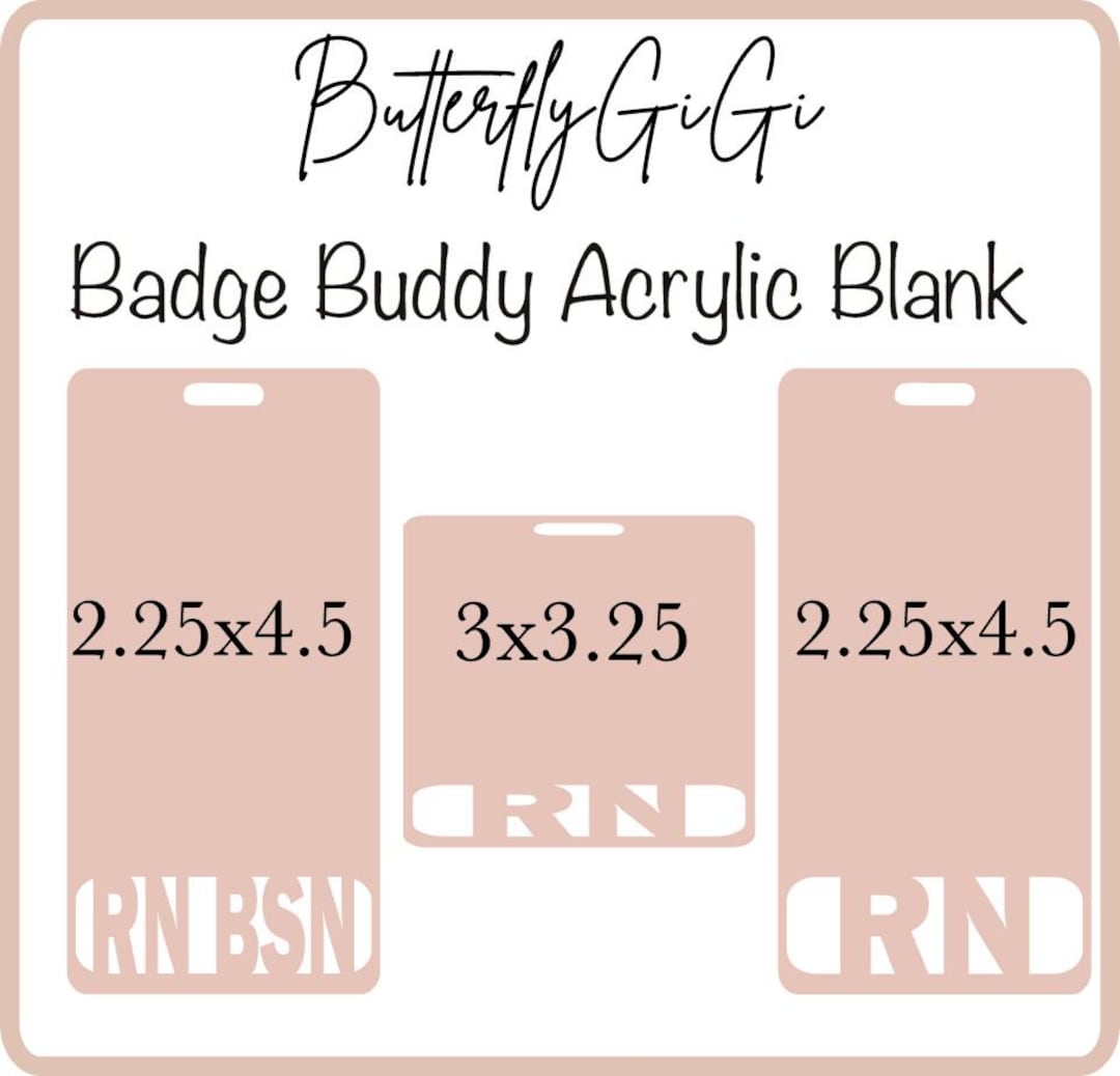 RN BSN Acrylic Badge Buddy I Horizontal Vertical I Badge Reel Supply - Etsy