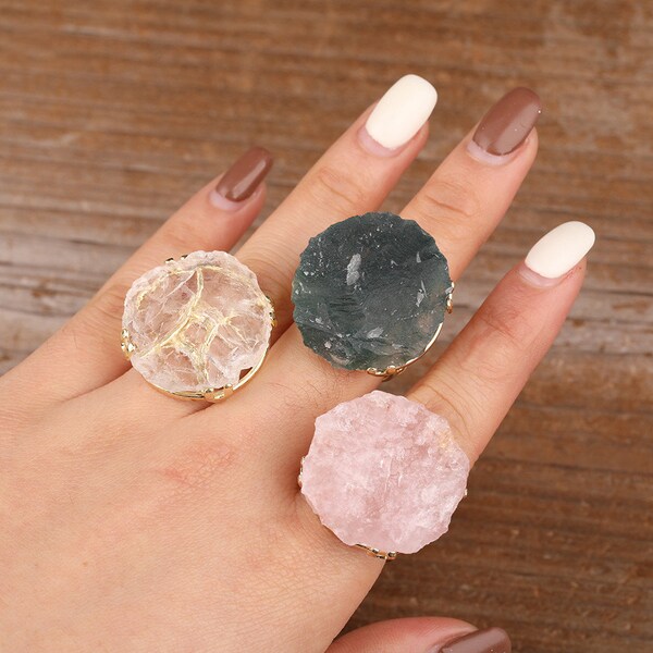 Natural Stone Ring - Etsy
