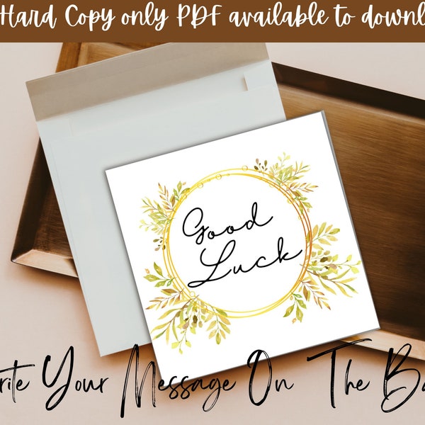 Good Luck Card - Etsy