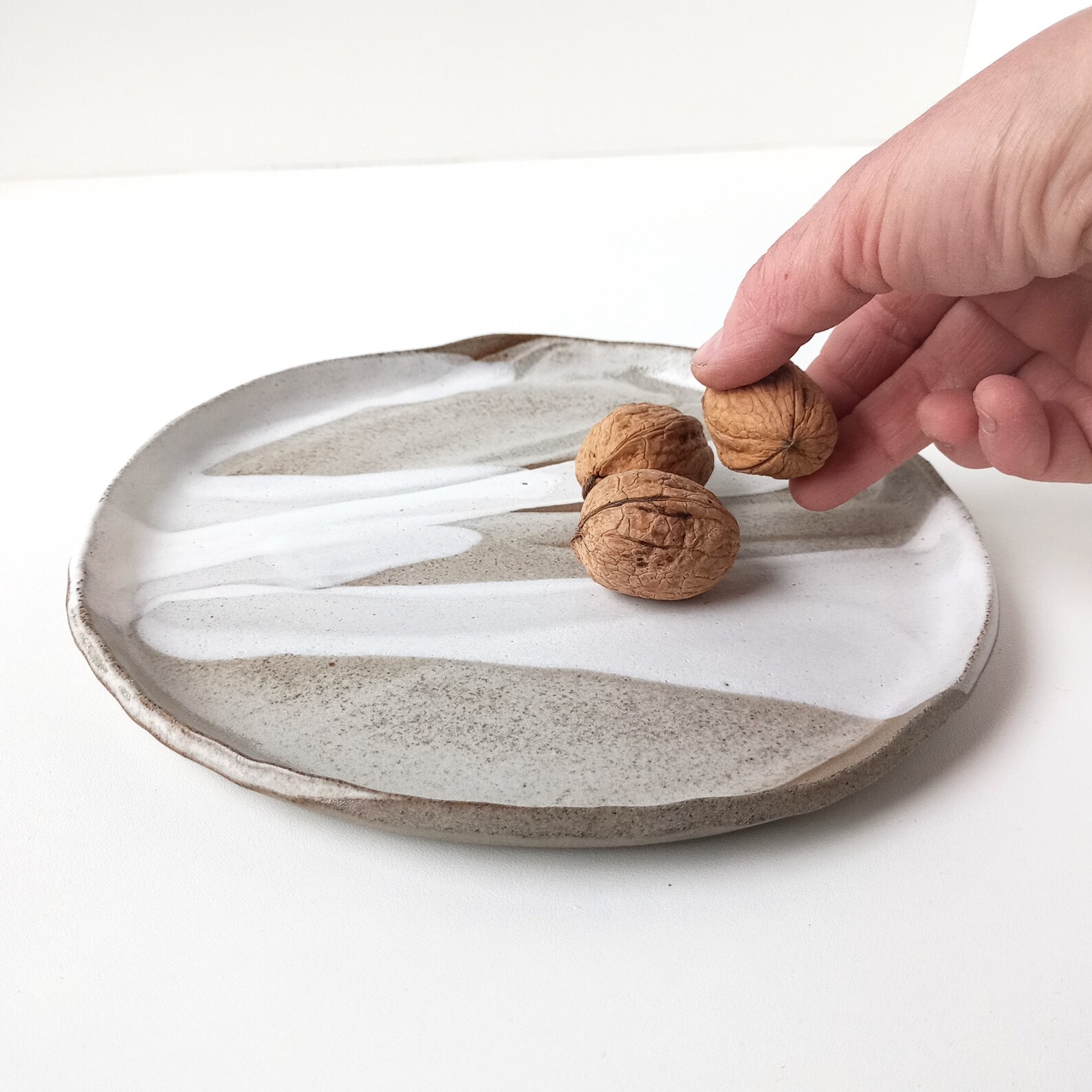 Stoneware Plate / 22 Cm / Ceramic Plate / Unique Plate / Art Plate ...