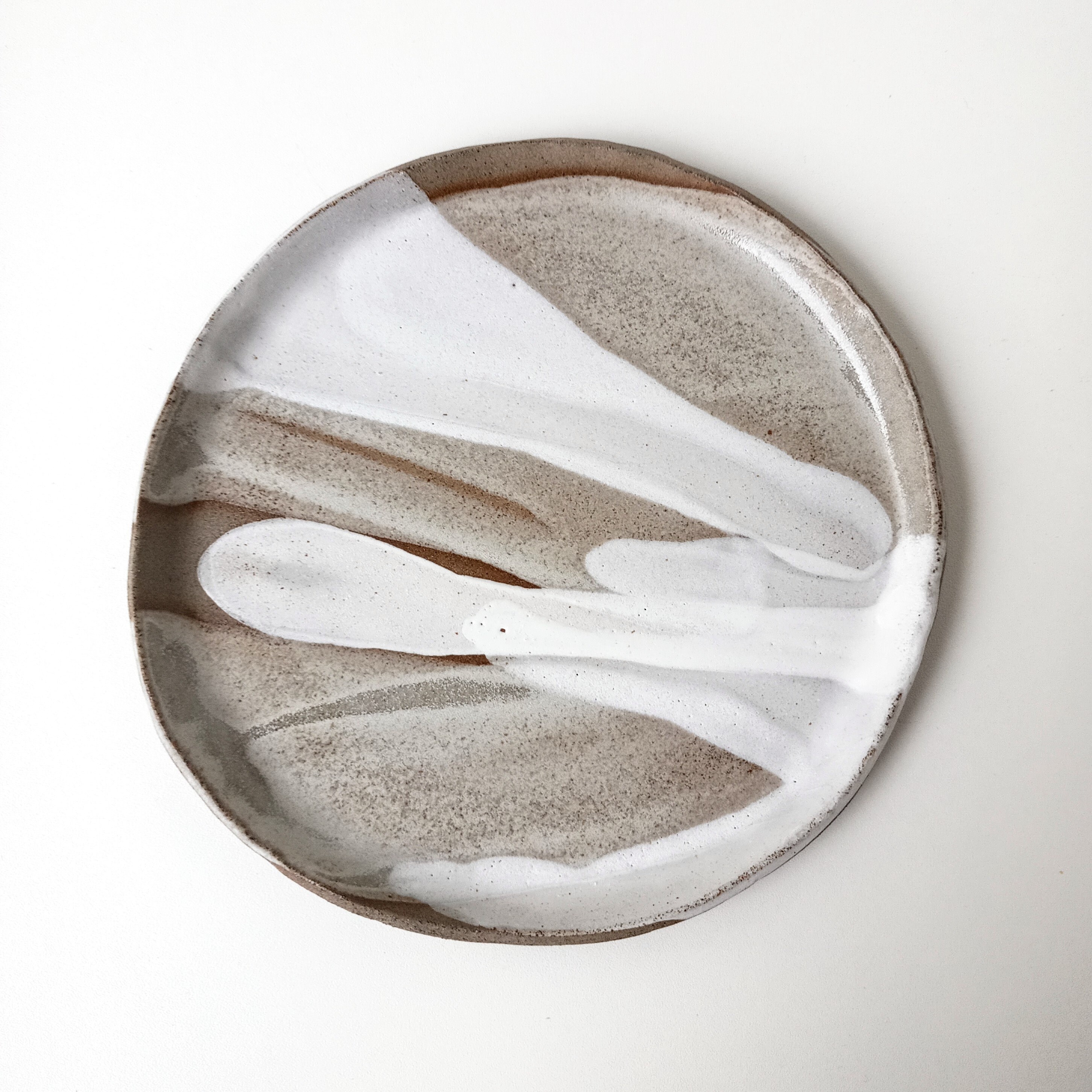 Stoneware Plate / 22 Cm / Ceramic Plate / Unique Plate / Art Plate ...