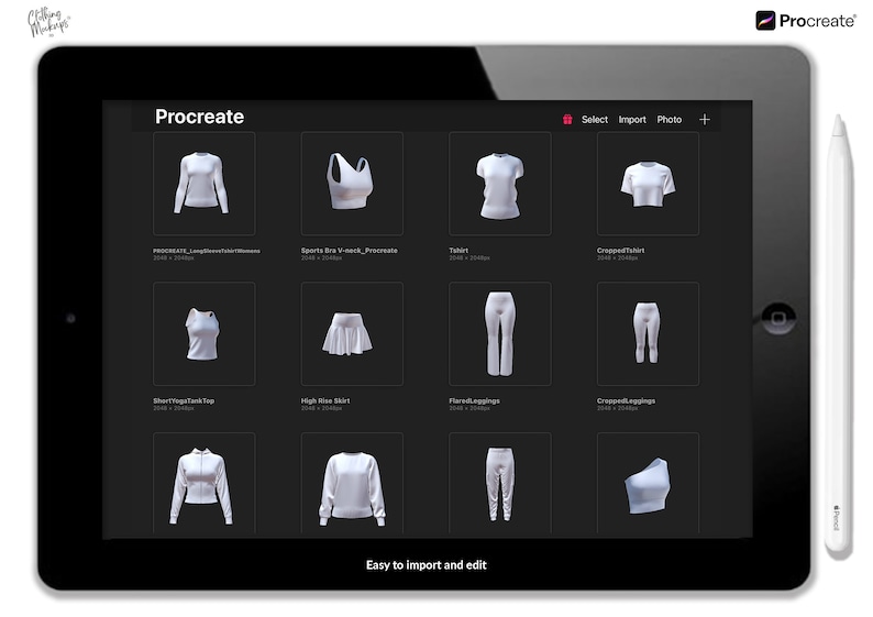 3D ACTIVEWEAR PACK Blender Procreate Fashion Design Photoshop Mockup ...