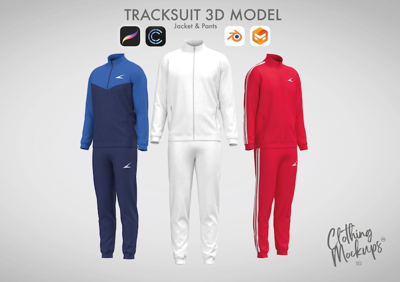 3D Tracksuit Procreate / Obj / Blender / Marvelous Designer / CLO3D - Etsy