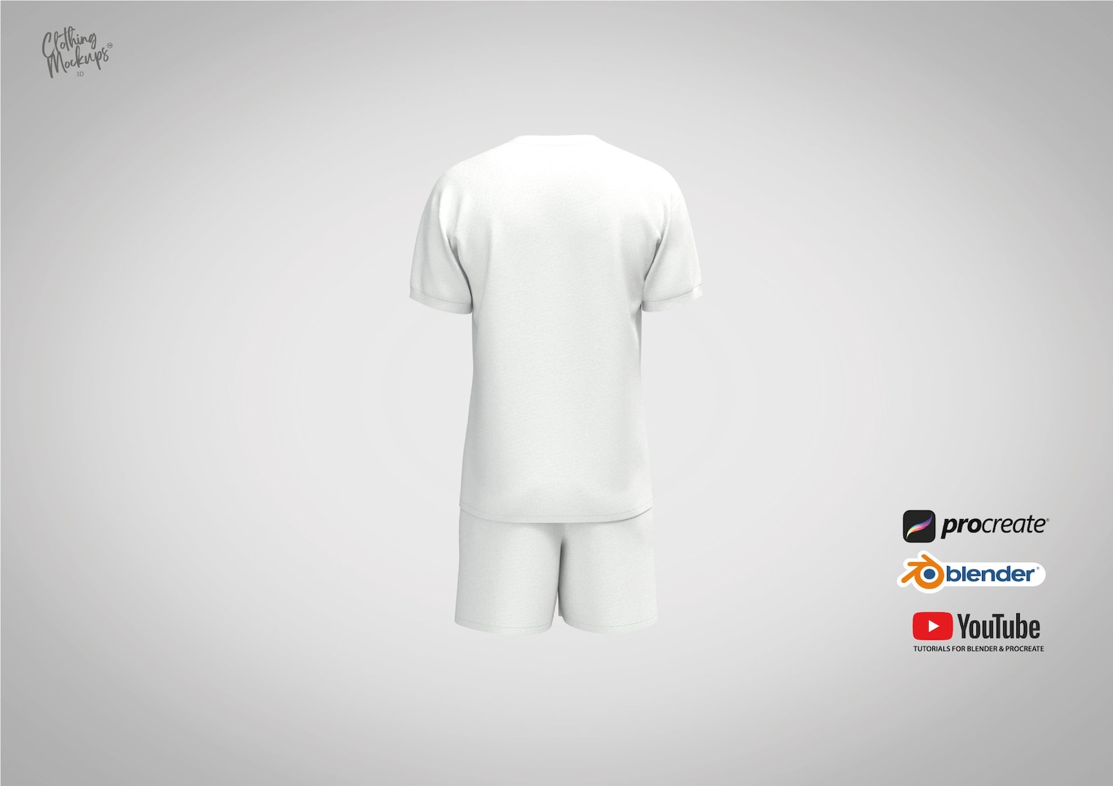 3D Soccer Kit Jersey & Shorts Procreate Blender 3D Football Kit Shorts ...
