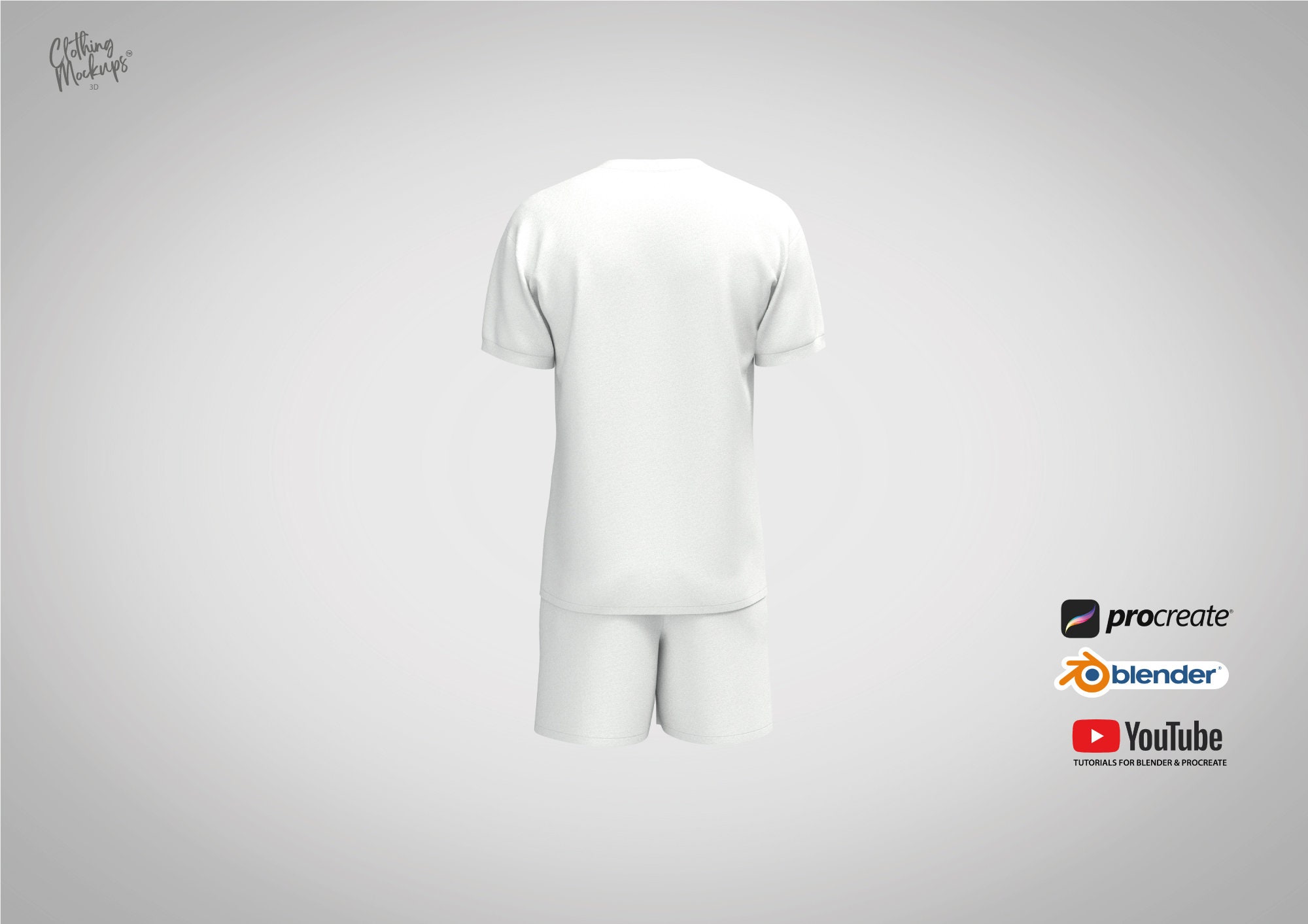 3D Soccer Kit Jersey & Shorts Procreate Blender 3D Football Kit Shorts ...