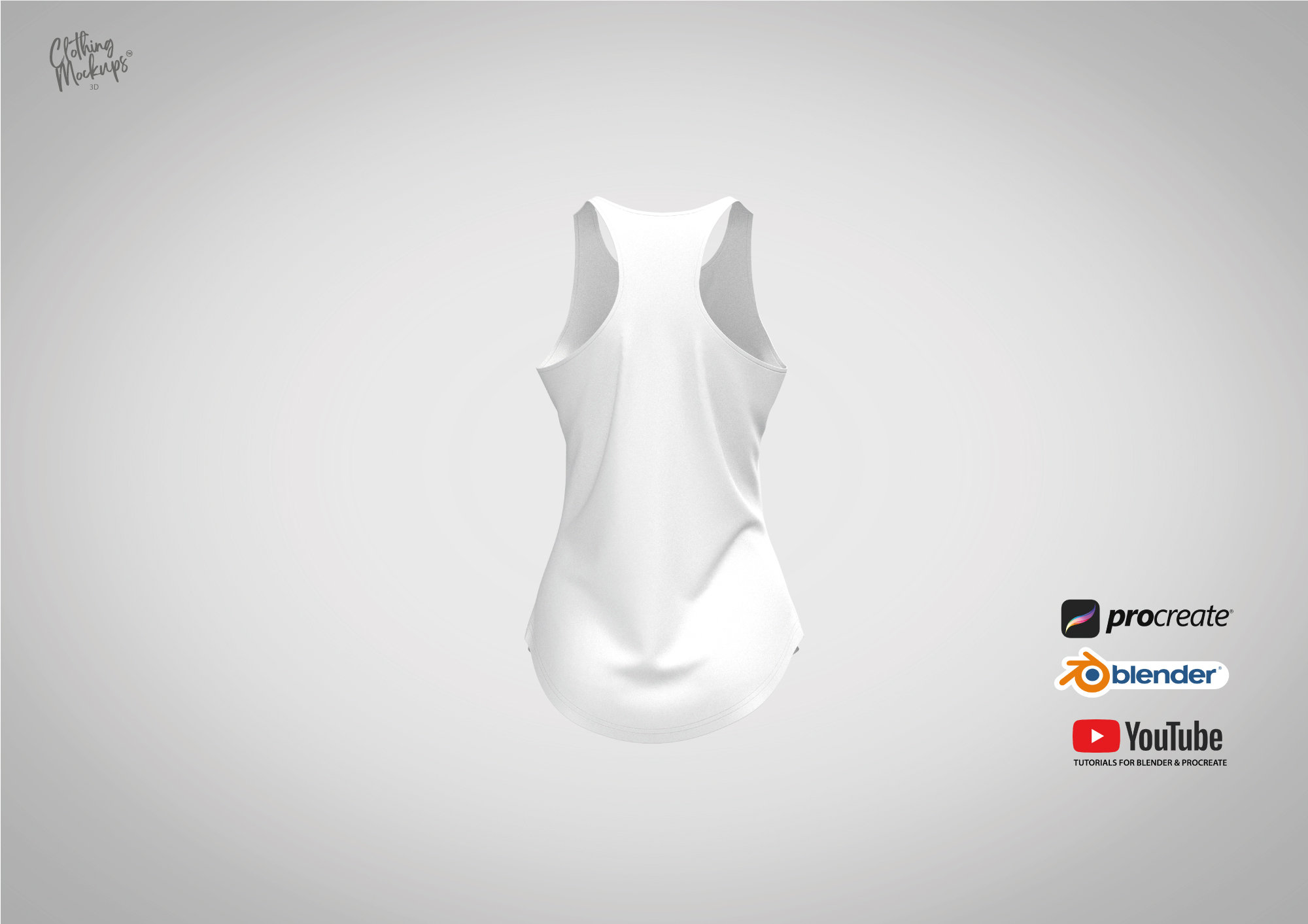 3D Tank Top Procreate and Blender - Etsy