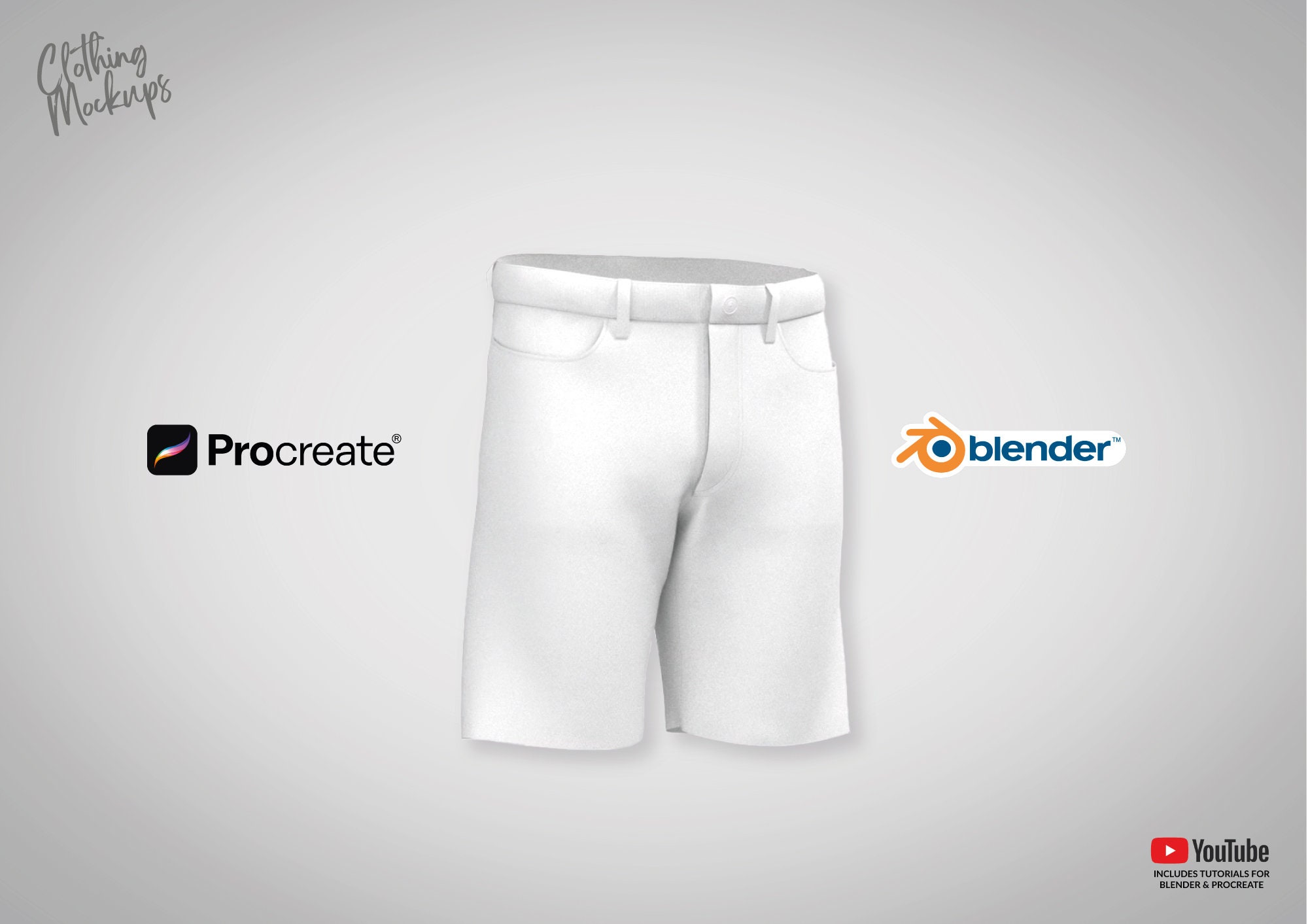 3D Mockup Fashion PREPPY COLLECTION for Procreate Blender 3D Models ...