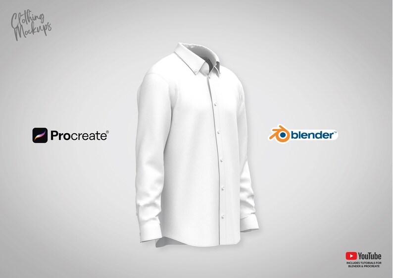 3D Shirt Procreate Blender Animation Mockup Beginner Friendly Tutorial ...