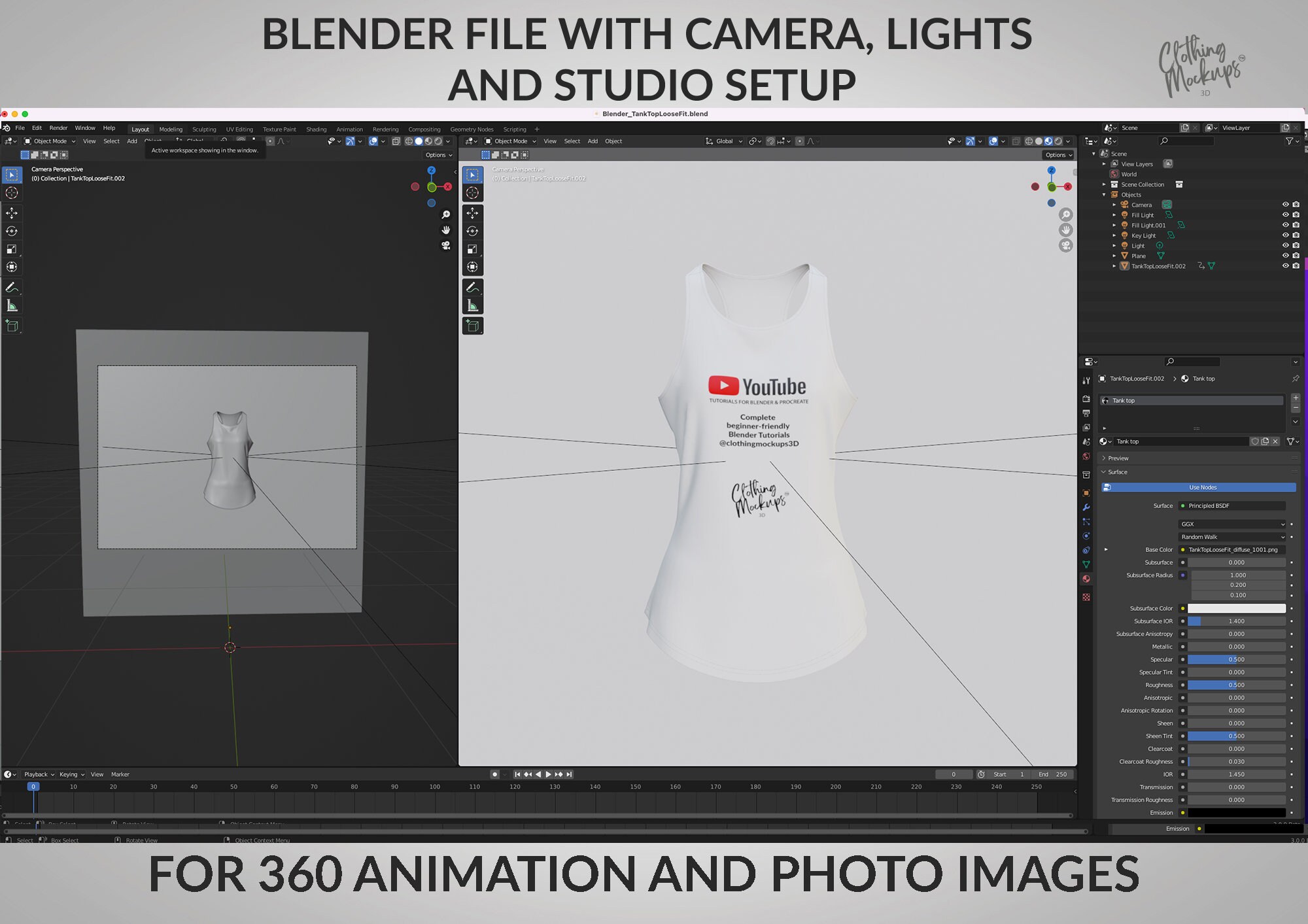 3D Tank Top Procreate and Blender - Etsy