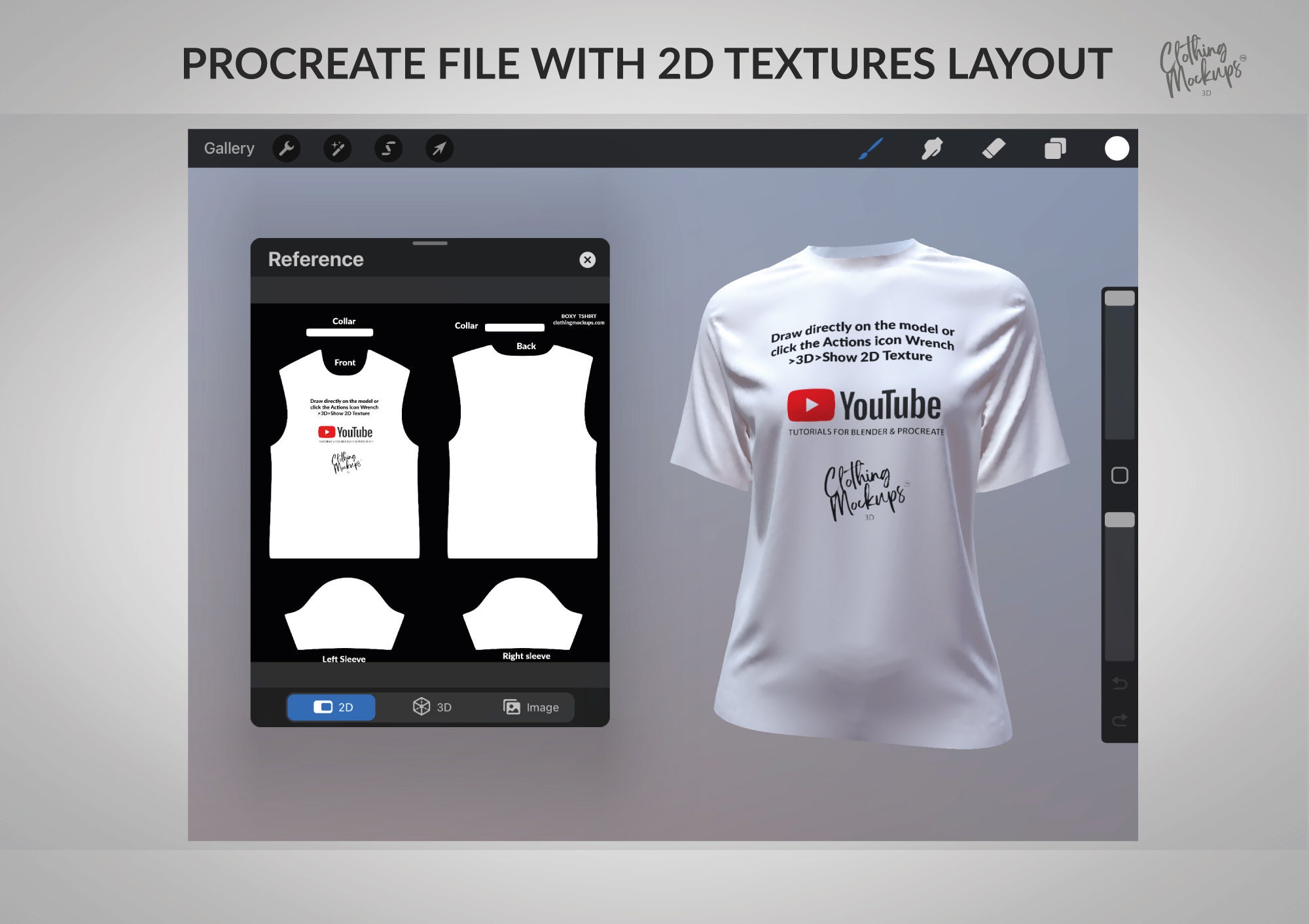 3D Boxy T-shirt - Oversized Fit - Procreate, OBJ & Blender - Etsy