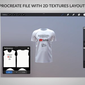 3D T-shirt Procreate .obj .fbx Marvelous Designer CLO3D - Etsy