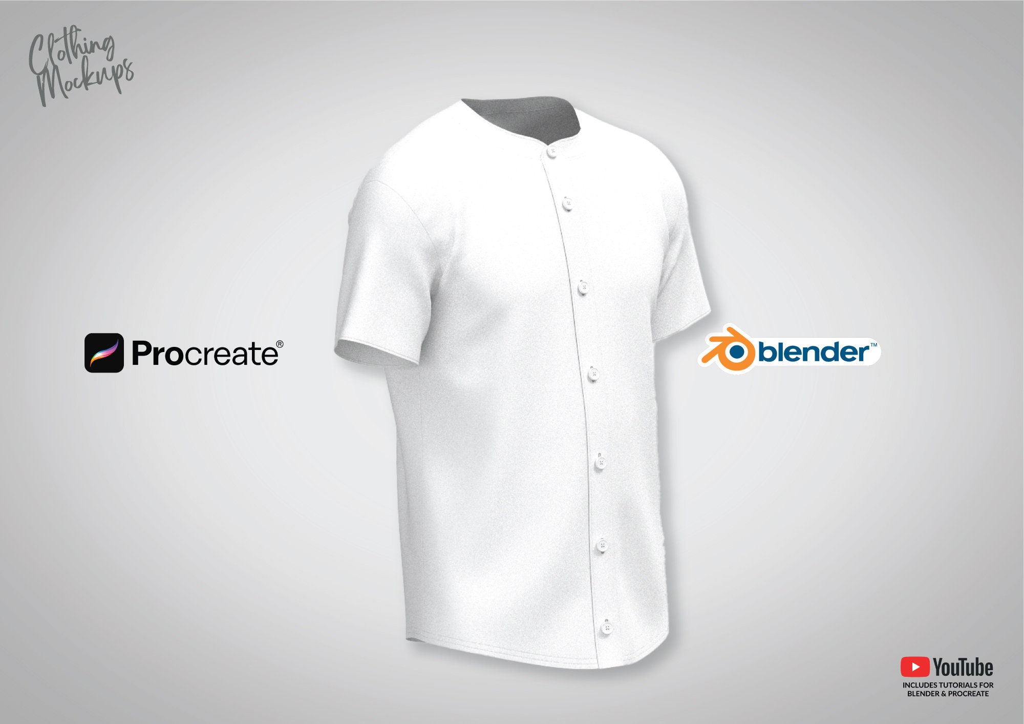 3D Baseball Jersey Mockup: Procreate & Blender File - Etsy