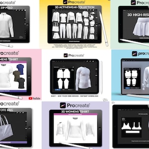 3D Clothing Mockup Full Store Access: Blender, Procreate, Photoshop - Etsy