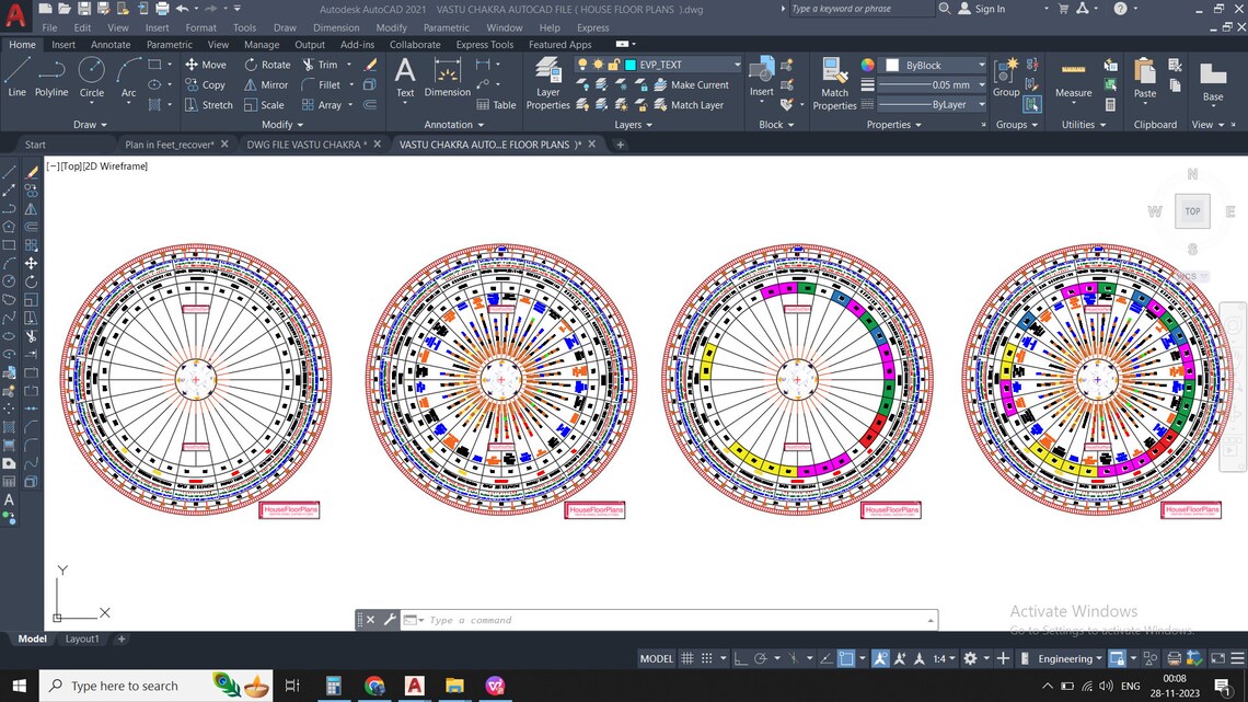 Vastu Chakra 4 PDF, 4 DWG Auto-cad File, Vastu Shakti Chakra Instant ...