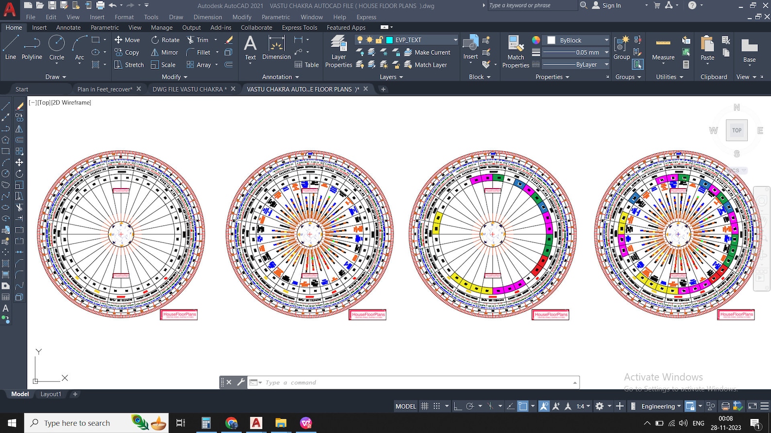 Vastu Chakra 4 PDF, 4 DWG Auto-cad File, Vastu Shakti Chakra Instant ...