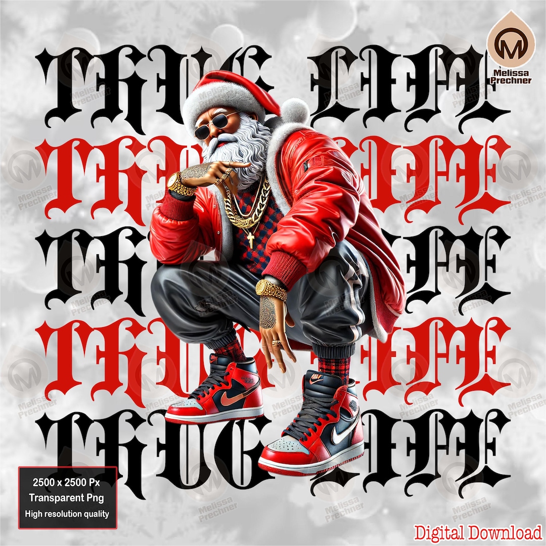 Santa Claus is Street Style Png, Thug Life Png, Funny Christmas Movies ...