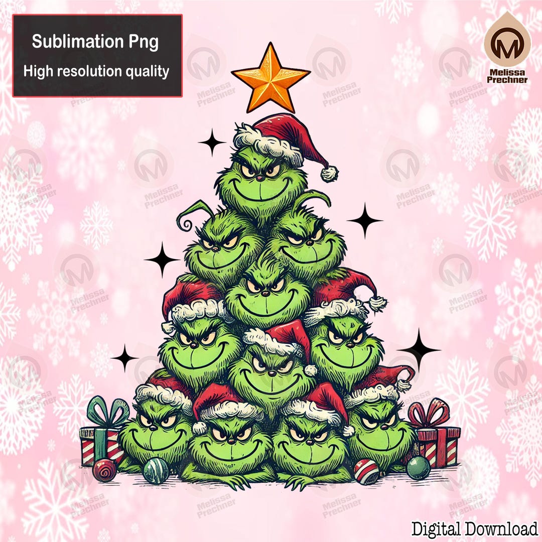 Funny Christmas Green Guy Tree PNG, Funny Christmas Character Png ...
