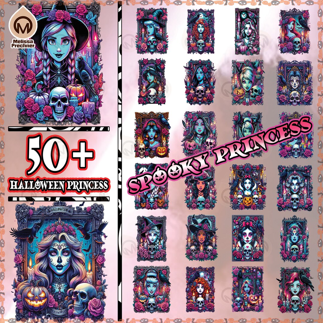 53 Diseños Spooky Princess Png, Halloween Clipart, Princess Halloween ...