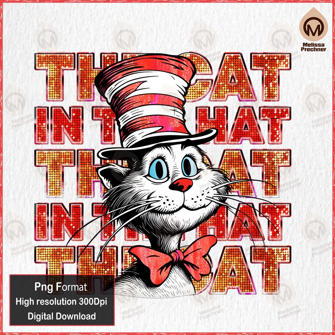 Cat in Hat Png, Reading Day Png, Cartoon Character Png, Read Across ...