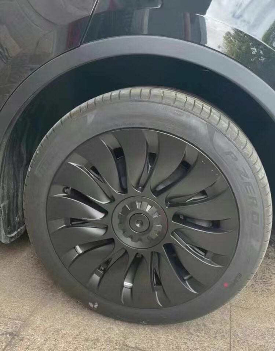 19 Inch Hubcap / Wheel Hub Cover Tesla Model Y Symmetrical Turbine ...