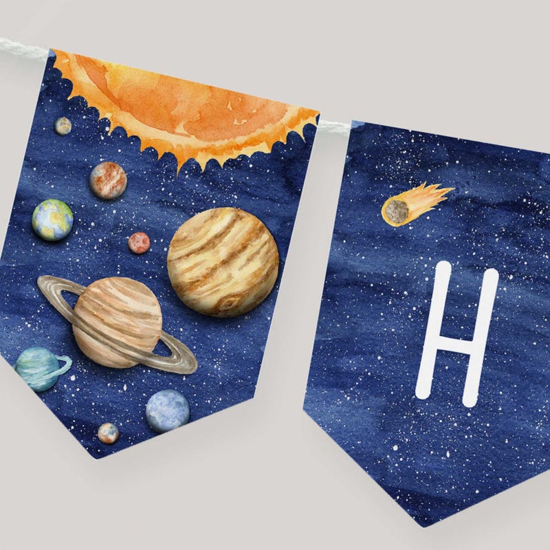Galaxy Birthday Banner - Etsy