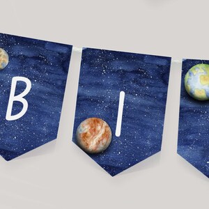 Solar System Birthday Banner, Outer Space Party, Planets Banner, Cosmos ...