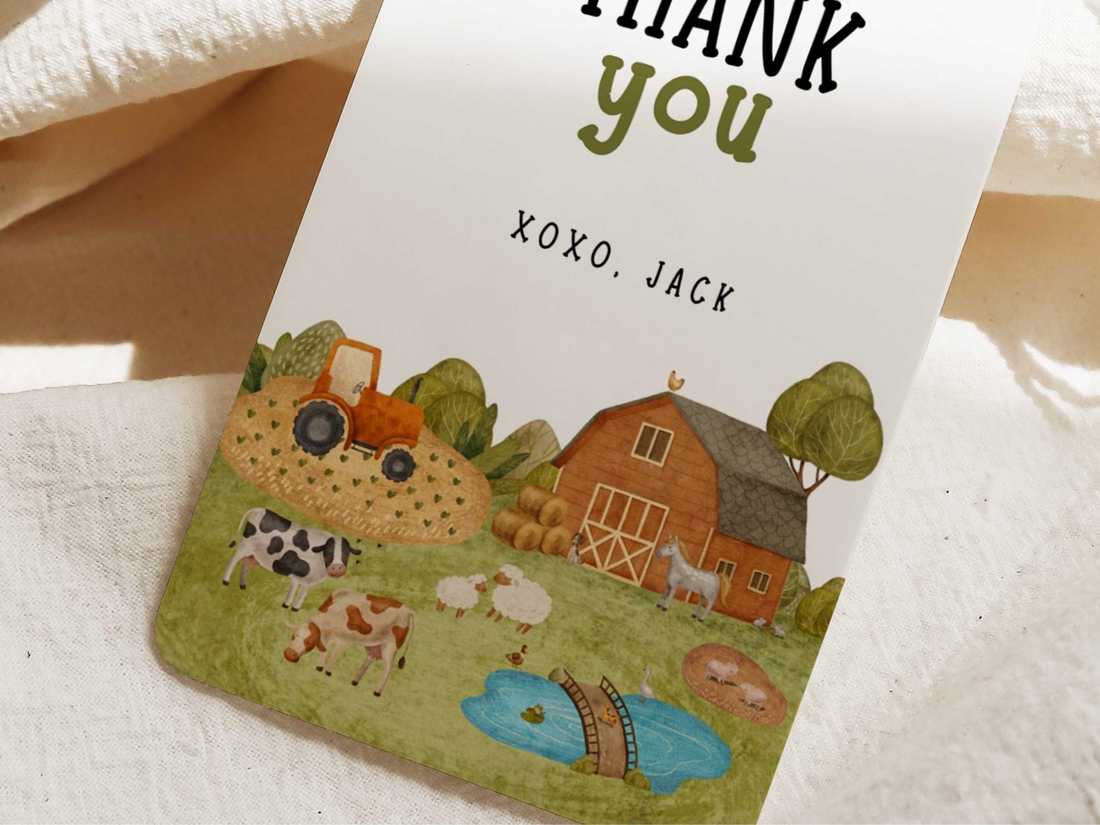 Farm Birthday Favor Tags: Watercolor Animals, Editable (digital ...