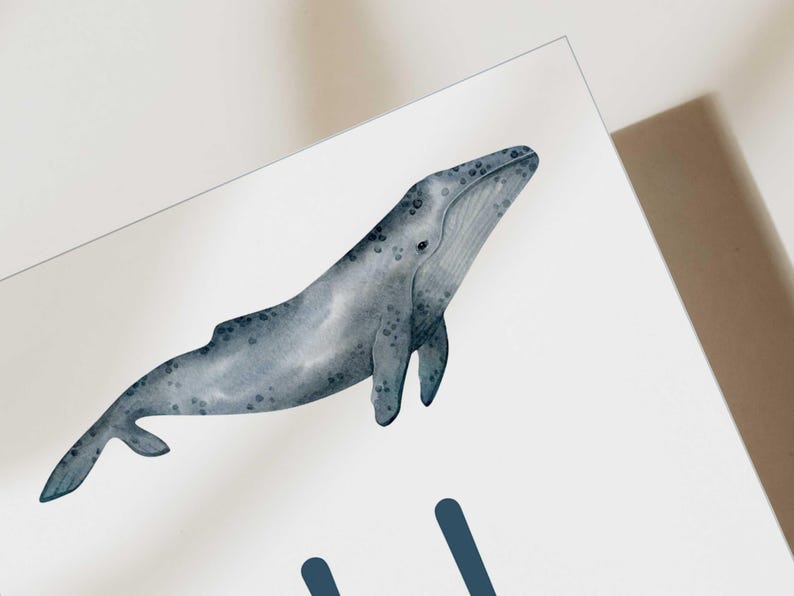 Whale Birthday Banner: Minimalist Watercolor Party Decor (printable PDF ...