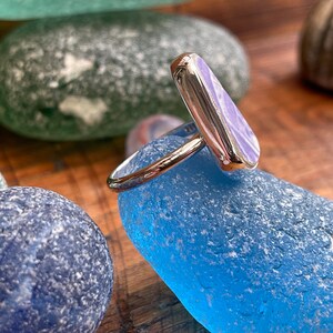 Sterling Silver Sea Pottery Ring, Seaham Sea Pottery, Sea Glass ...