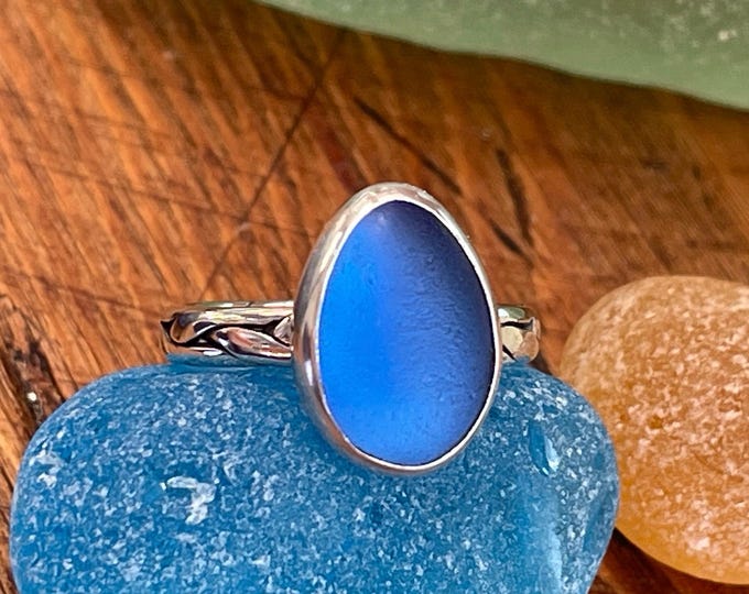 Sterling Silver Sea Glass Ring, Seaham Sea Glass, Silver Ring, Sea ...
